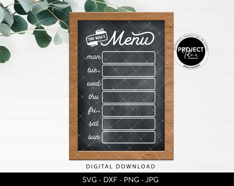 Weekly Menu Svg This Weeks Menu Kitchen Menu Svg Kitchen | Etsy