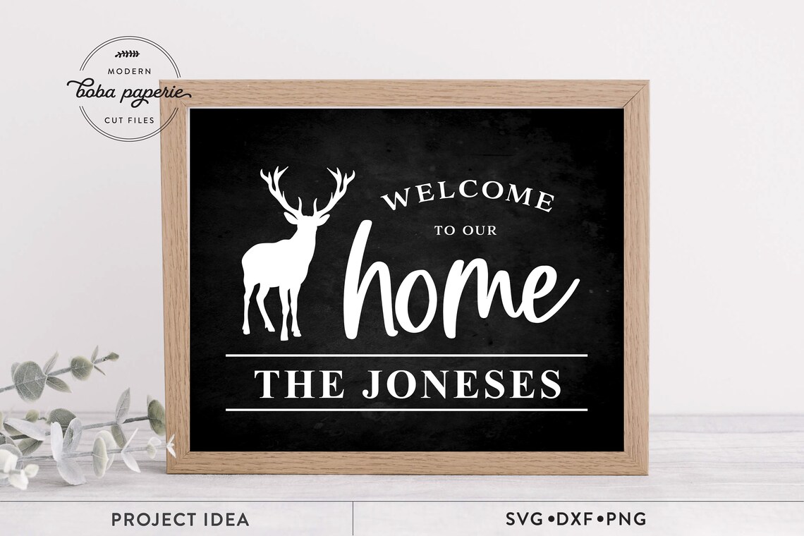 Welcome SVG Deer Svg Family Name Svg Hunting Svg Hunting - Etsy