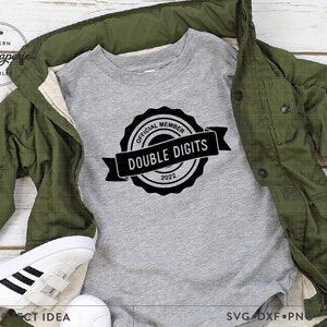 Official Member Double Digits SVG, Birthday SVG, 10th Birthday Svg ...