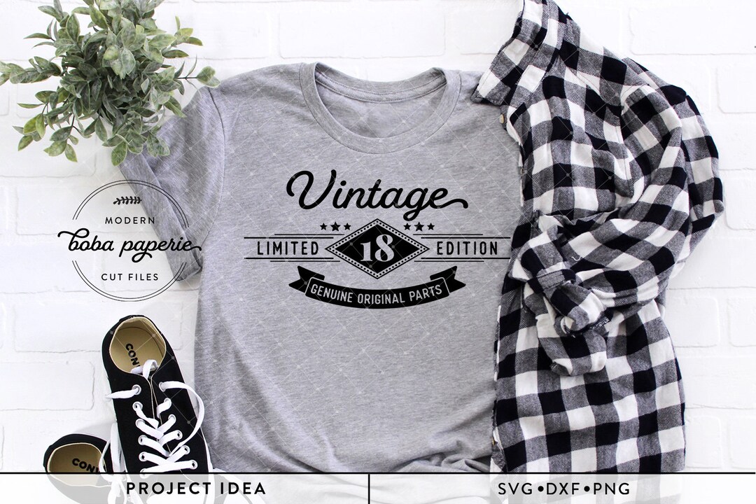 Vintage 18th Birthday SVG Cut File - Silhouette & Cricut Friendly ...