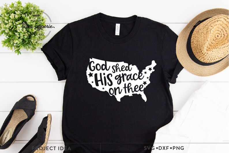 God Shed His Grace on Thee SVG Independence Day cut file 4th | Etsy