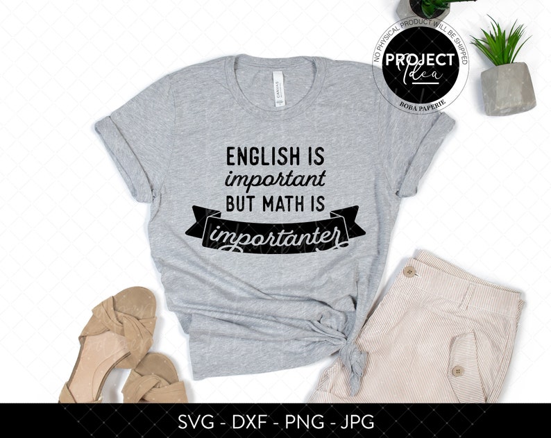 English is Important but Math is Importanter SVG Math | Etsy