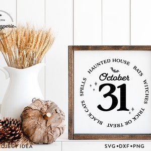 October 31 SVG, Halloween Svg, Halloween Decor, Halloween Round Sign ...
