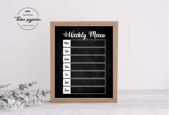 Kitchen Menu SVG Weekly Menu Svg Kitchen Svg Kitchen Signs - Etsy
