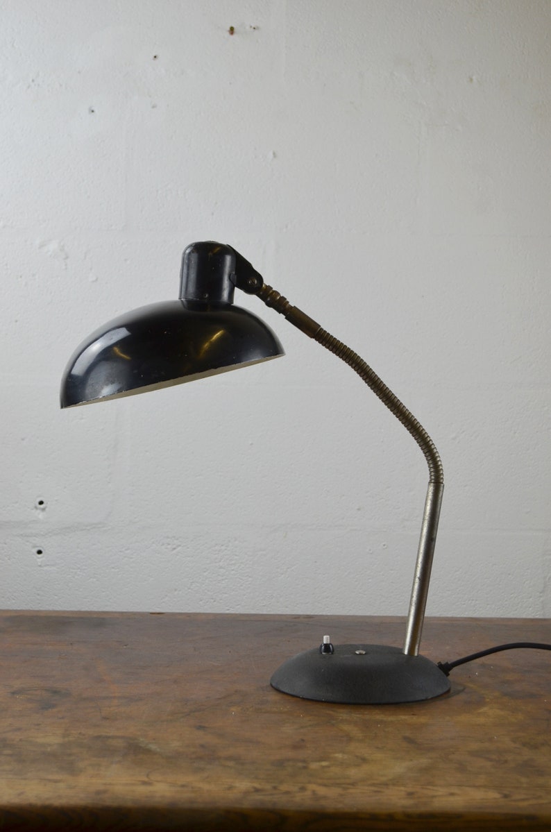 German Industrial Bauhaus Black Desk Lamp From SIS - Etsy