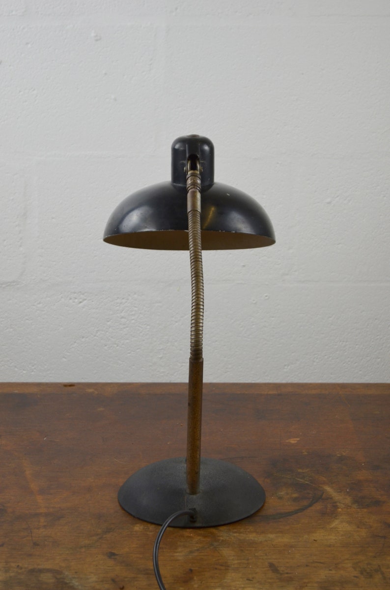German Industrial Bauhaus Black Desk Lamp From SIS - Etsy