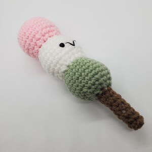 Handmade Crocheted Dango Plushie Toy With Face - Handmade Dango ...