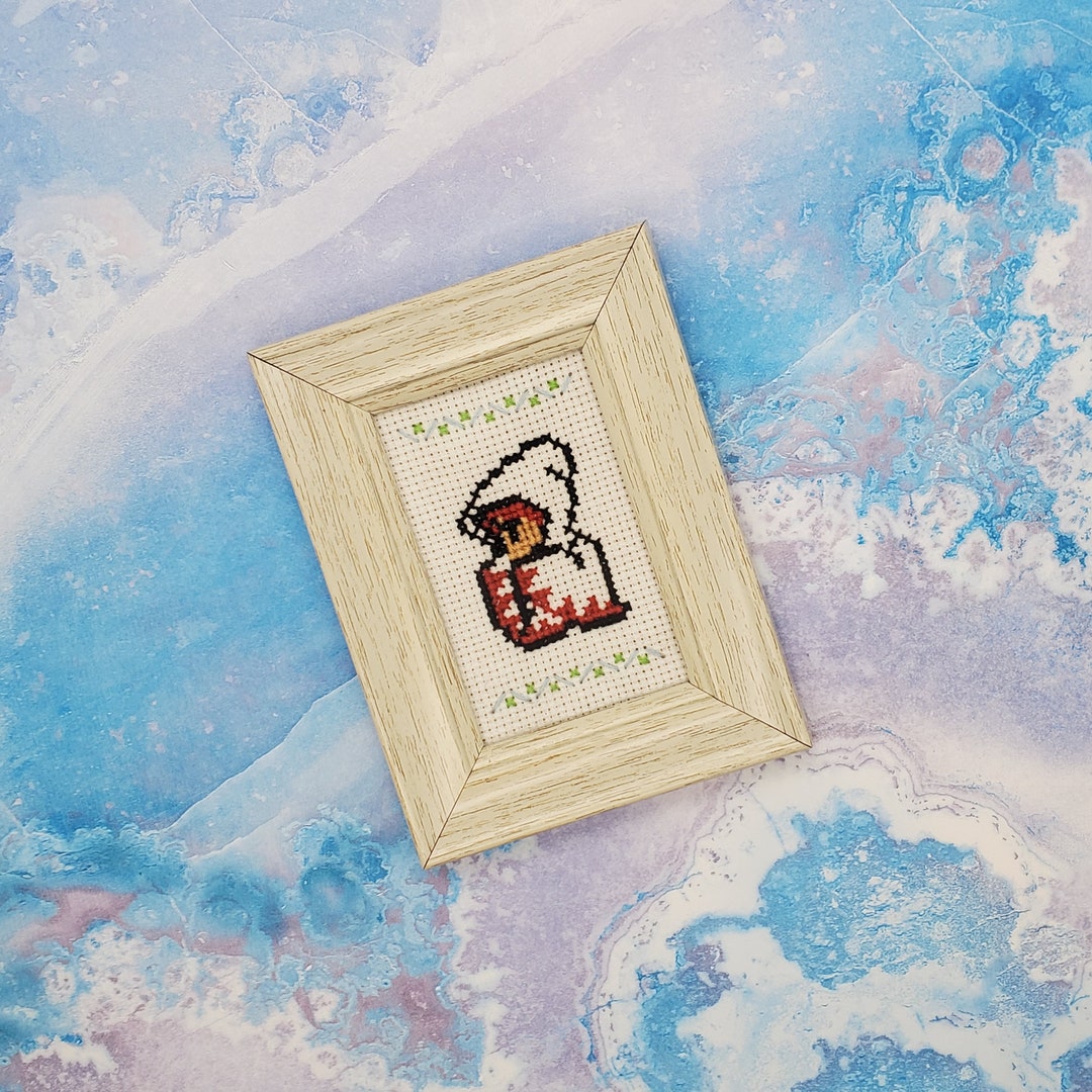 Final Fantasy White Mage - Finished Cross Stitch in a Plastic Frame ...