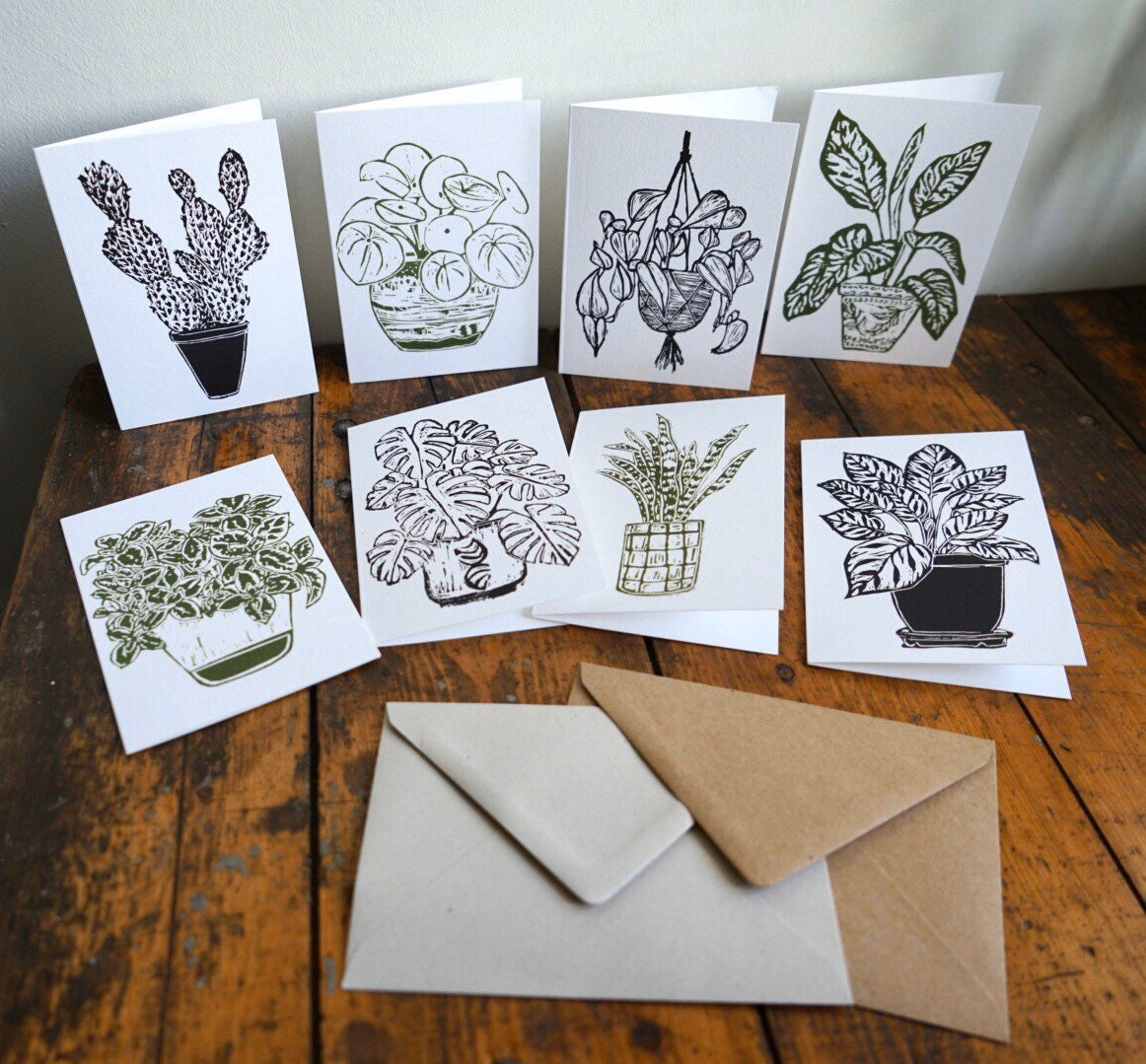 Indoor Plants 'plant Lyf' Greetings Cards - Etsy