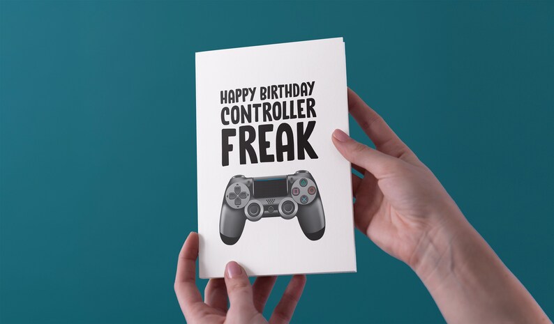 Happy Birthday Controller Freak Birthday Greeting Card - Etsy