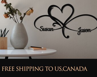 Infinity Heart Wall Decor | Etsy