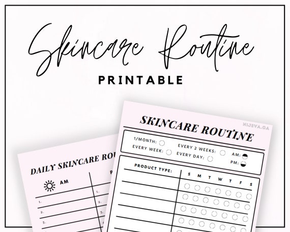 Skincare Routine Printable Daily Beauty Tracker Skincare | Etsy Skincare Routine Printable Daily Beauty Tracker Skincare | Etsy