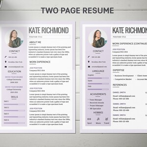 Professional Resume Template, Digital Resume Template, CV Template ...