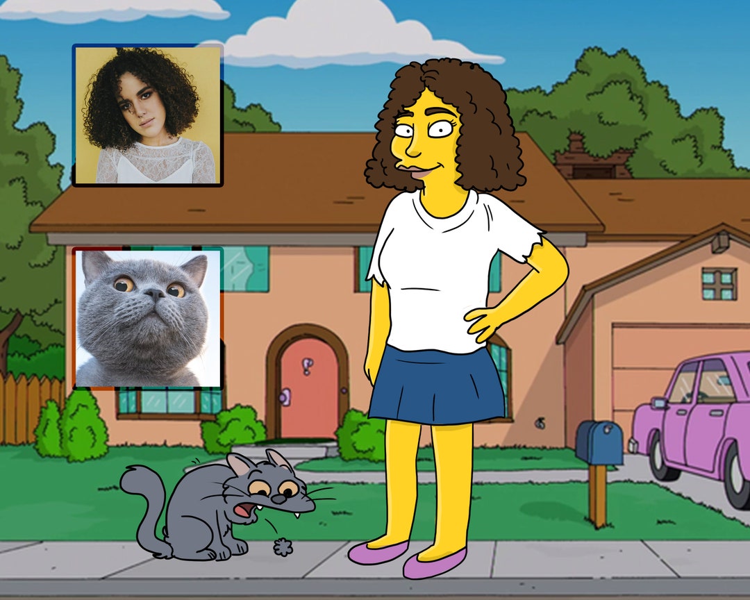 Simpsonize Me, Custom Family Portrait, Personalized Simpson Cartoon of ...