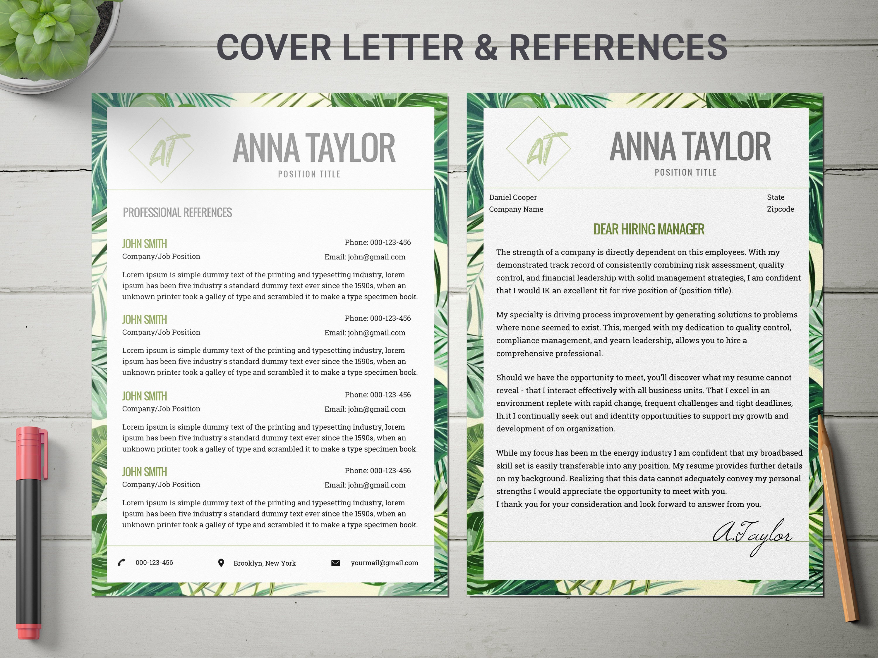 Resume Template Word Digital Resume Template CV Template | Etsy