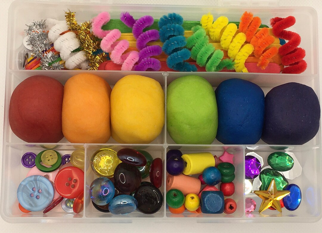Rainbow Play Dough Sensory Loose Parts Kit Pre Order for Christmas - Etsy