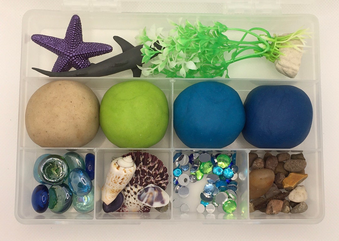 Ocean Play Dough Sensory Loose Parts Kit - Etsy