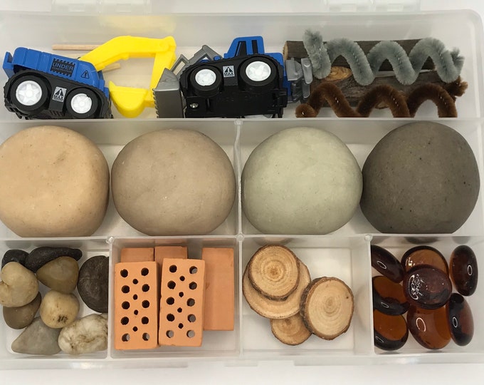 Construction Playdough Kit - Etsy UK