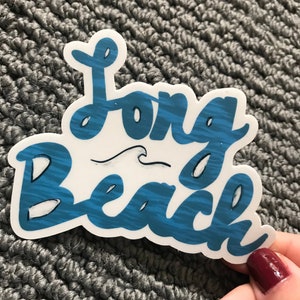 Long Beach Sticker WATERPROOF Perfect for Laptops - Etsy