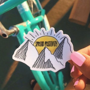 Spread Positivity Vinyl Sticker WATERPROOF Perfect for - Etsy