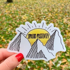 Spread Positivity Vinyl Sticker WATERPROOF Perfect for Laptops ...