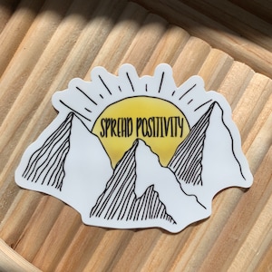 Spread Positivity Vinyl Sticker WATERPROOF Perfect for Laptops ...