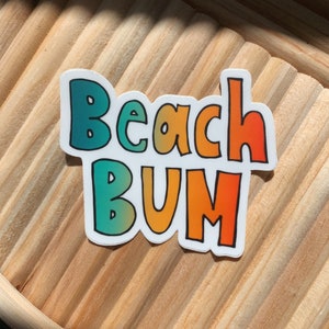 Beach Bum Sticker WATERPROOF - Etsy