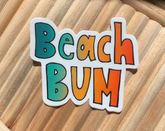 Beach Bum Sticker - Etsy