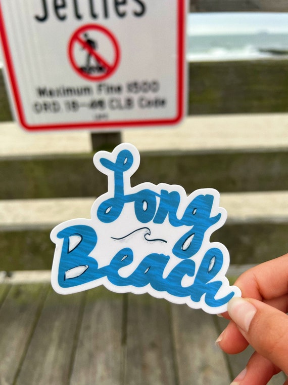 Long Beach Sticker WATERPROOF Perfect for Laptops - Etsy