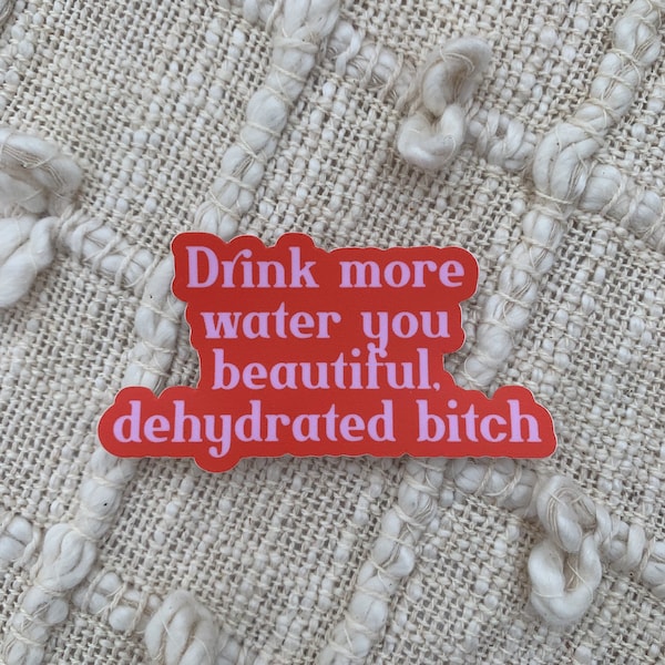 Drink Water You Dehydrated Bitch - Etsy UK