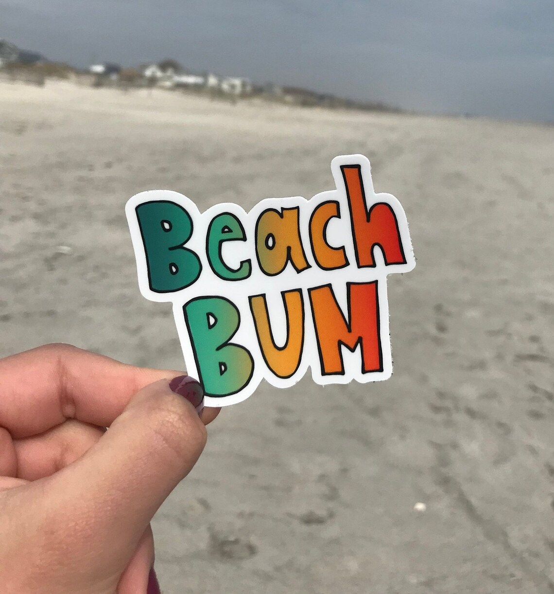 Beach Bum Sticker WATERPROOF - Etsy