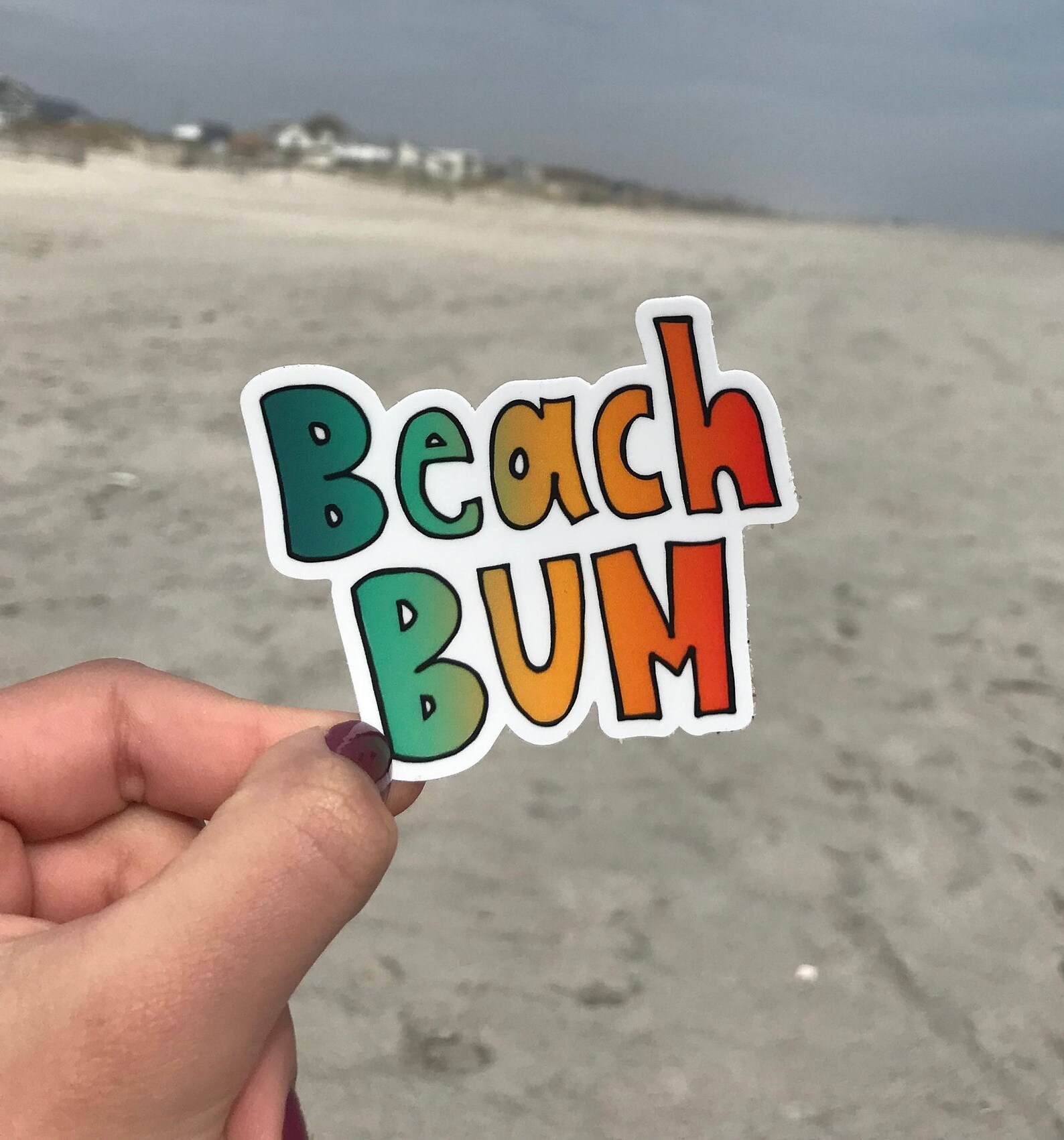 Beach Bum Sticker WATERPROOF - Etsy