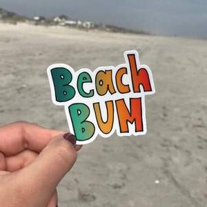 Beach Bum Sticker WATERPROOF - Etsy