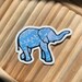 Blue Elephant Sticker | Etsy