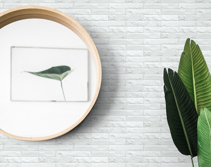 White Brick Wallpaper Aged Vintage Look Self Adhesive Fabric Wallpaper ...