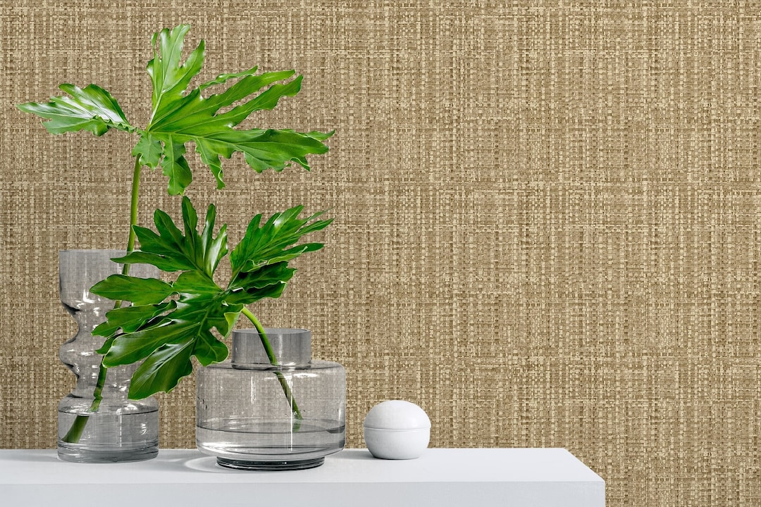 Peel and Stick Wallpaper Faux Grass Weave Self Adhesive Renter Friendly ...