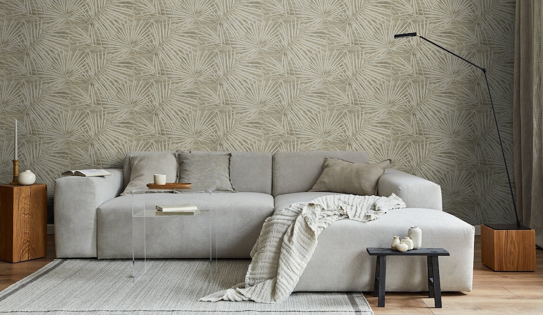 Mural | Wall Mural | Grasscloth | Leaf Mural | Botanical Mural ...