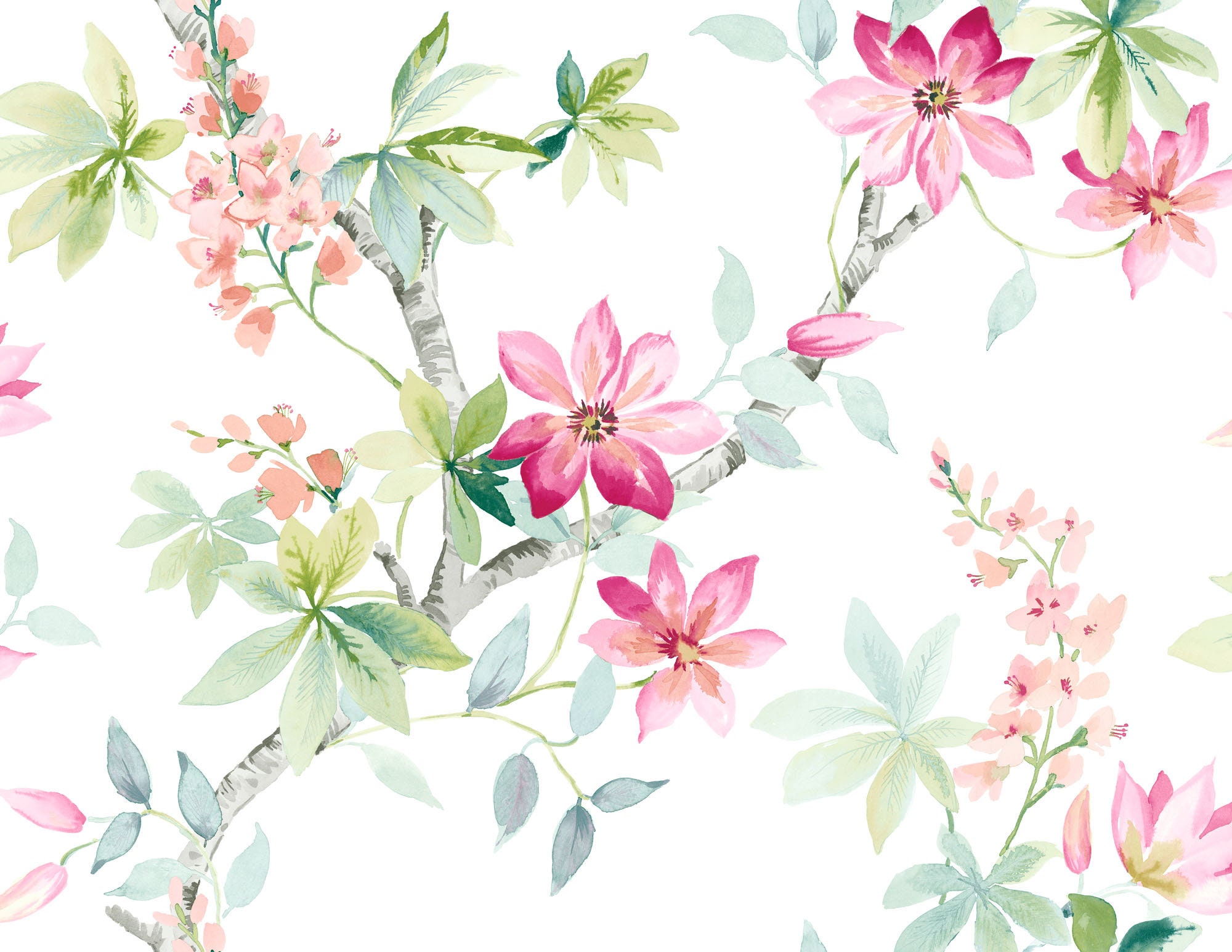 Wallpaper Floral Wallpaper Flower Wallpaper Designer - Etsy