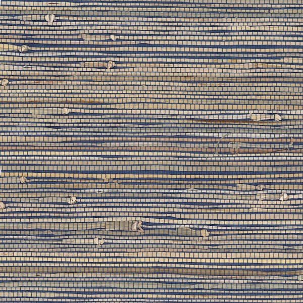 Blue Grasscloth Wallpaper - Etsy