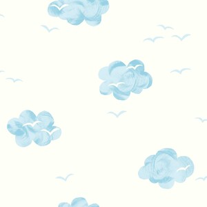Nursery Wallpaper | Cloud Wallpaper | Bird Wallpaper | Sky Wallpaper ...