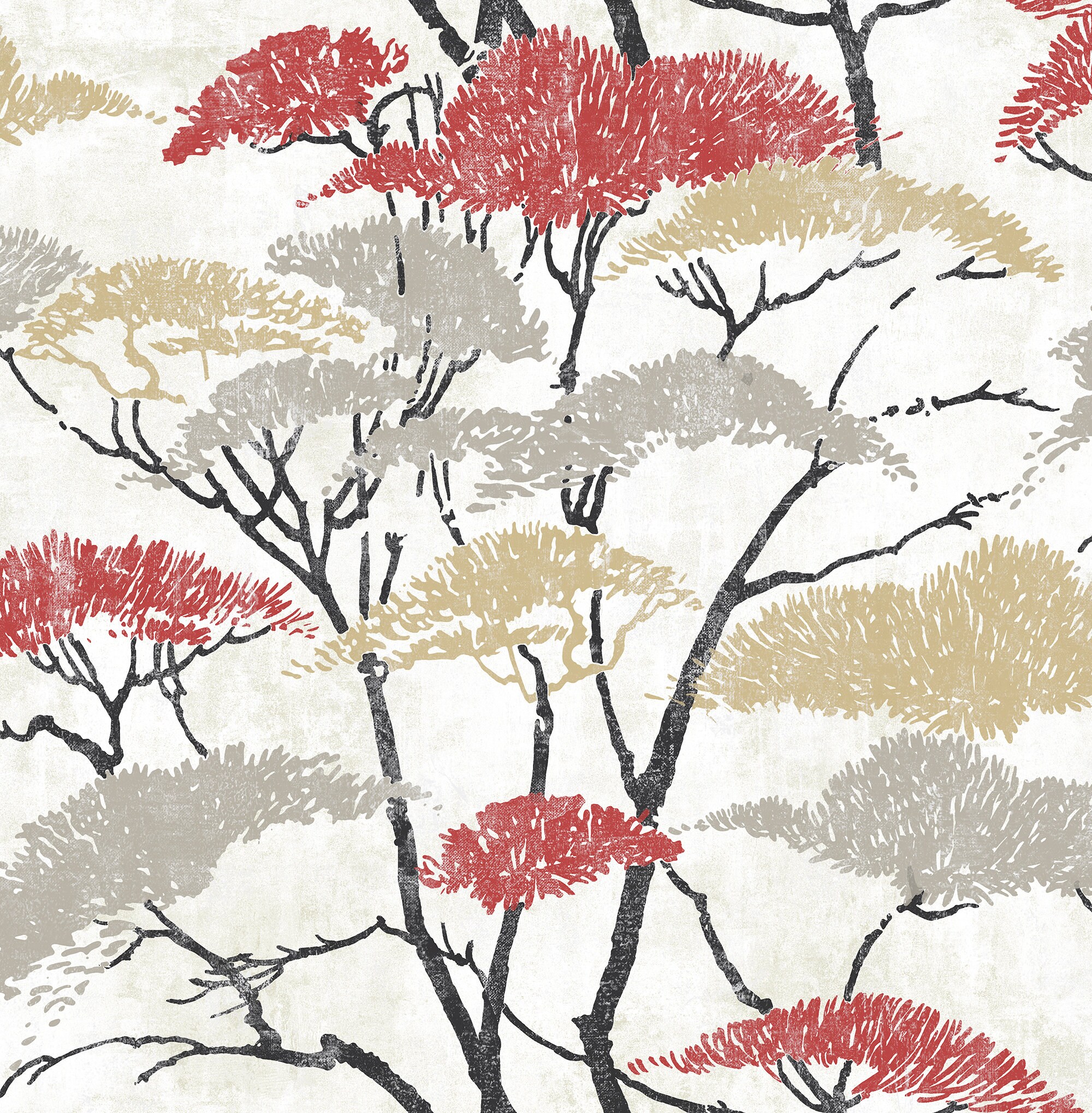 Wallpaper Tree Wallpaper Botanical Wallpaper Modern - Etsy