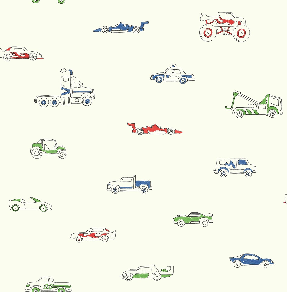 Wallpaper Car Wallpaper Kids Wallpaper Childrens - Etsy