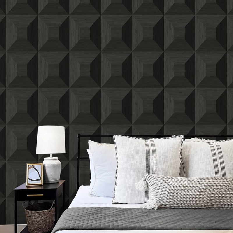 Black Peel and Stick Wallpaper - Etsy