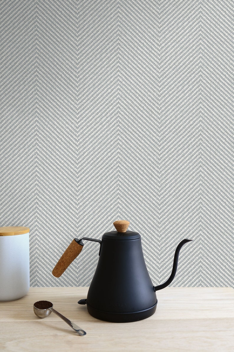 Wallpaper Vinyl Wallpaper Textured Wallpaper Chevron - Etsy