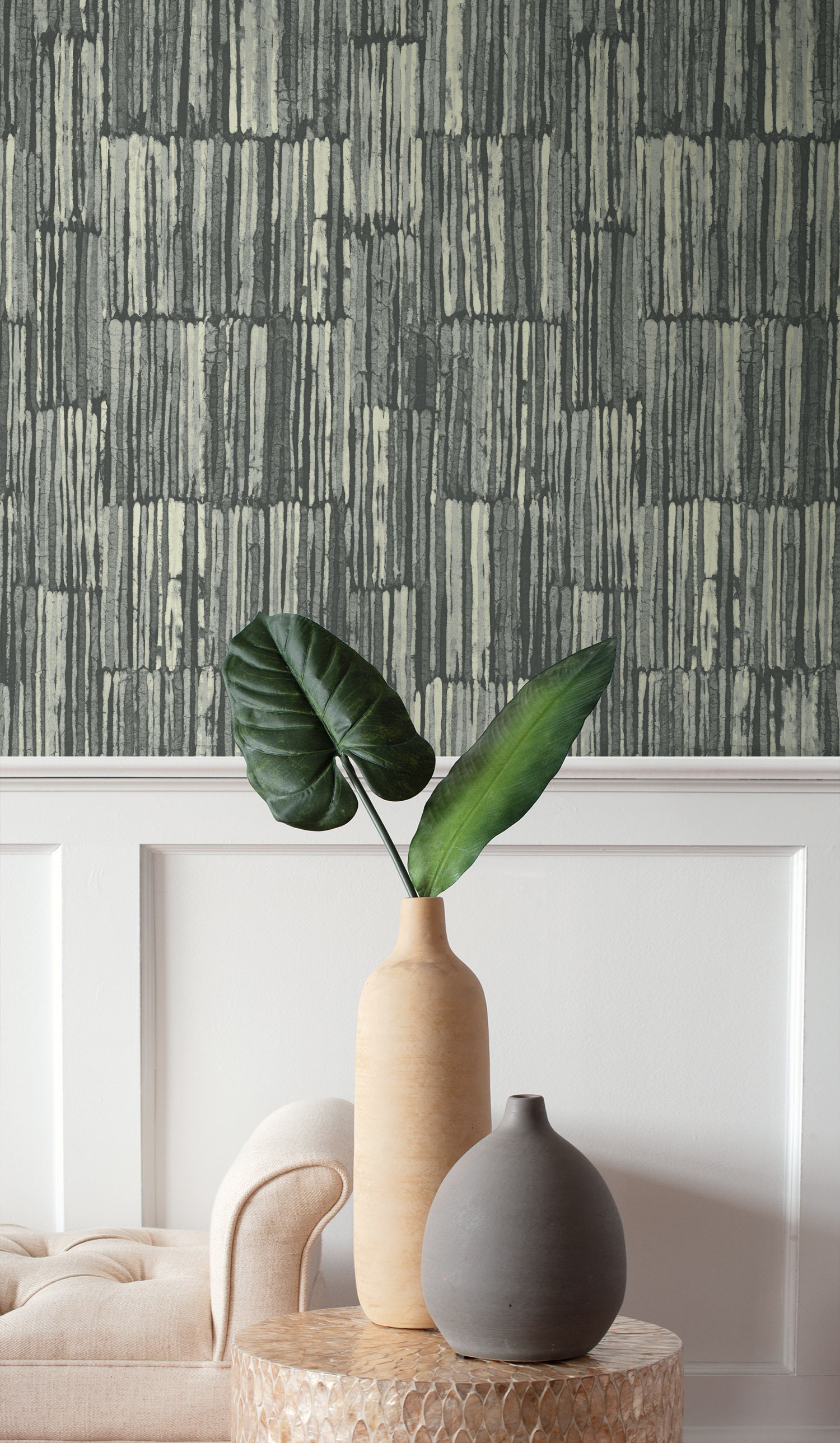 Wallpaper Striped Wallpaper Faux Wallpaper Rustic - Etsy