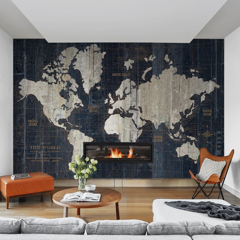 Map Mural - Etsy