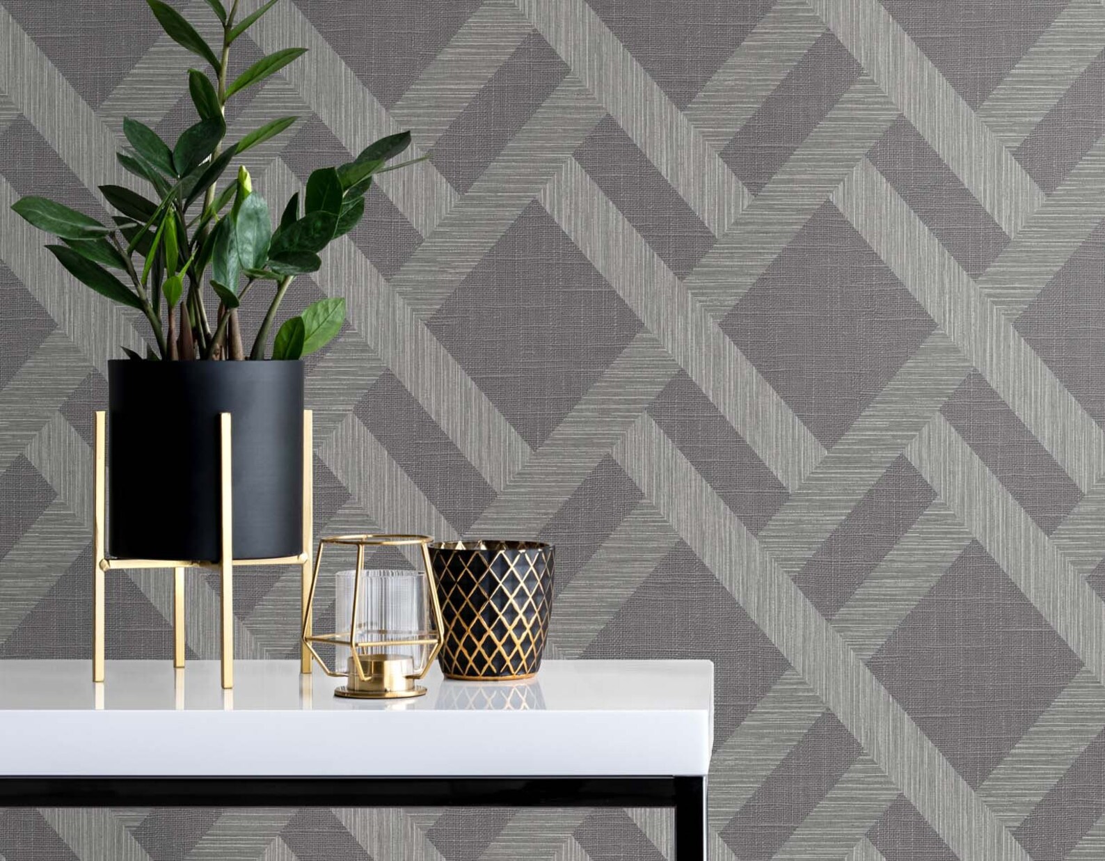Wallpaper Vinyl Wallpaper Textured Wallpaper Geometric - Etsy