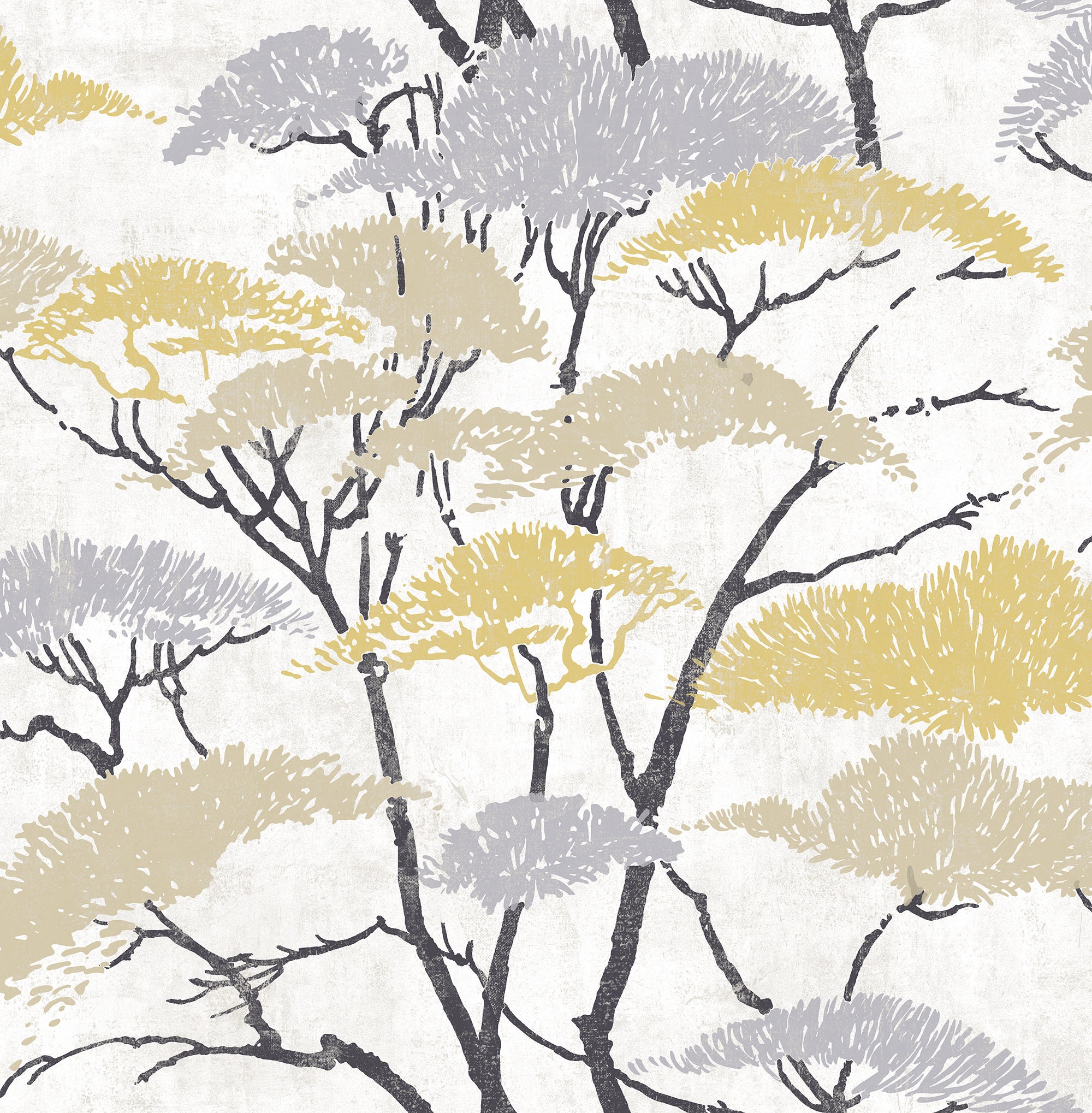 Wallpaper Tree Wallpaper Botanical Wallpaper Modern - Etsy