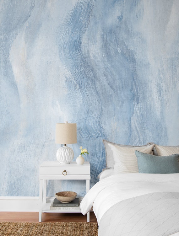 Mural Watercolor Mural Peel and Stick Abstract Mural | Etsy