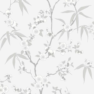 Wallpaper | Floral Wallpaper | Grey Wallpaper | Botanical Wallpaper ...